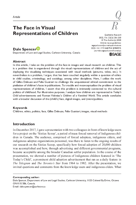 (PDF) The Face in Visual Representations of Children