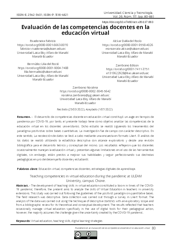 (PDF) Teaching competencies in virtual education