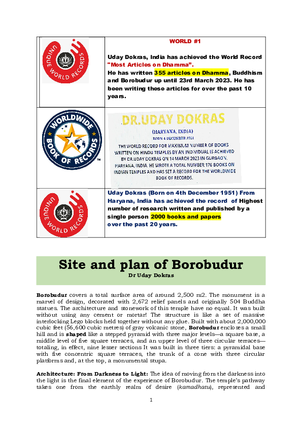 (DOC) Site and plan of Borobudur