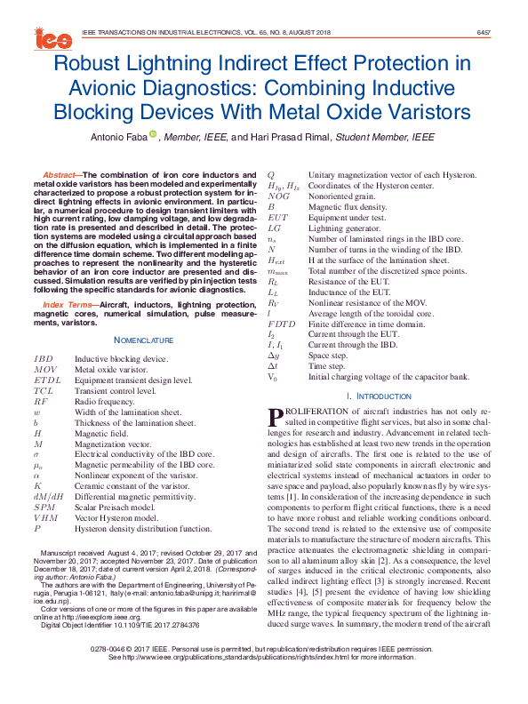 (PDF) Robust Lightning Indirect Effect Protection in Avionic ...