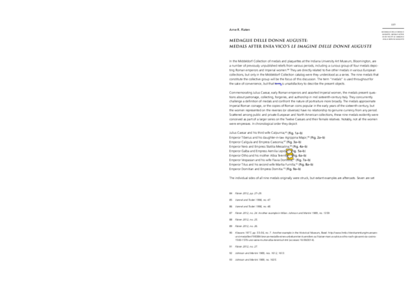 (PDF) Medaglie delle Donne Augustae: Medals after Enea Vico's Le ...