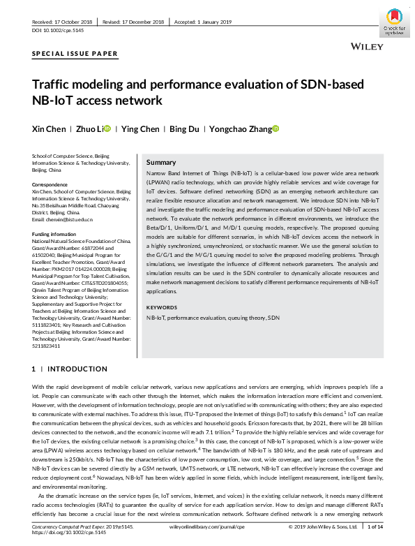 (PDF) Traffic modeling and performance evaluation of wireless Smart Grid access networks
