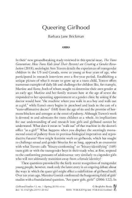 (PDF) Queering Girlhood