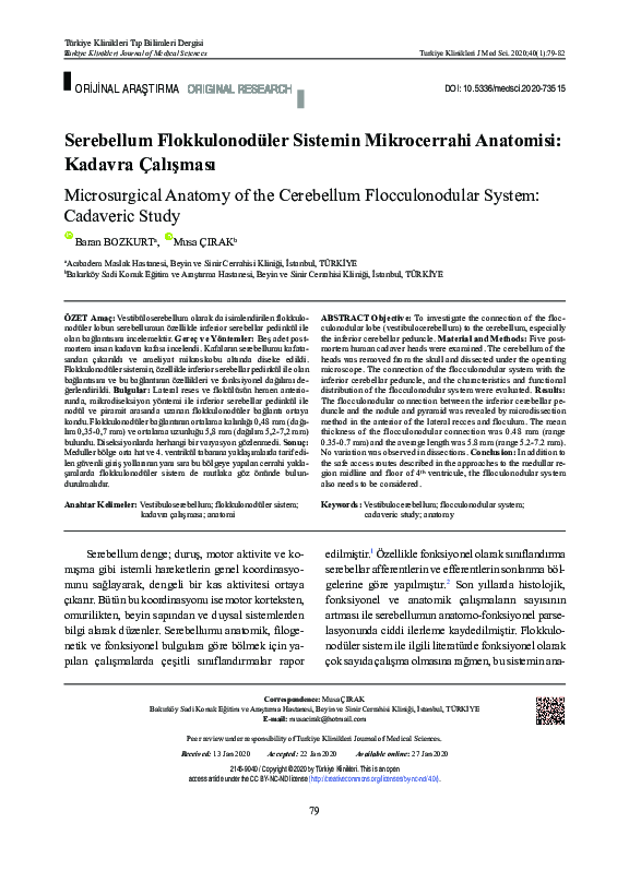 (PDF) Microsurgical Anatomy of the Cerebellum Flocculonodular System ...