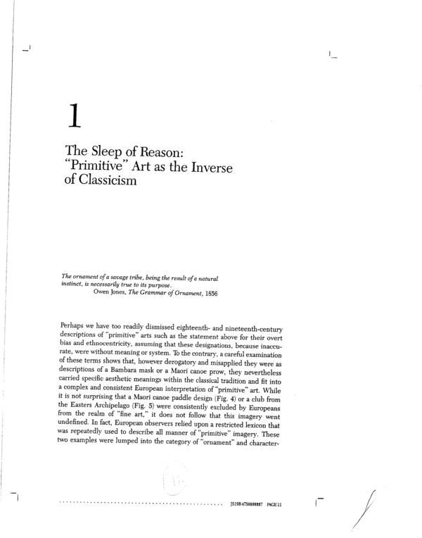 (PDF) Sleep of Reason Ch. 1 The Sleep of Reason: "Primitive" Art as the ...
