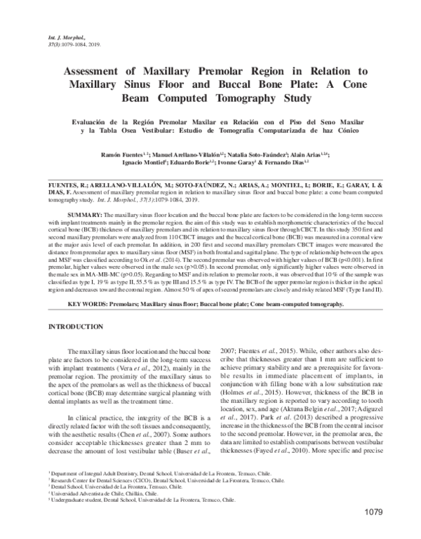 (PDF) Assessment of Maxillary Premolar Region in Relation to Maxillary ...