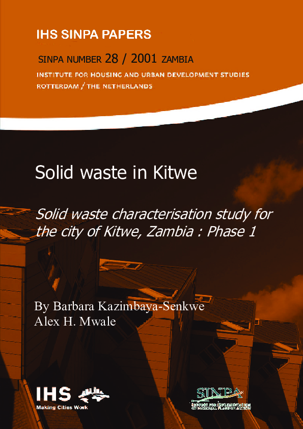 (PDF) Solid waste in Kitwe: Solid waste characterisation study for the ...
