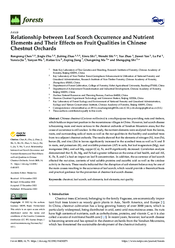 (PDF) Relationship between Leaf Scorch Occurrence and Nutrient Elements ...