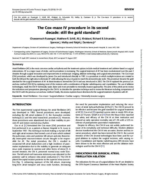 (PDF) The Cox-maze IV procedure in its second decade: still the gold ...