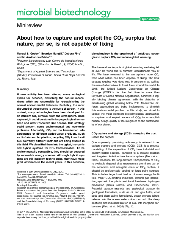 (PDF) About how to capture and exploit the CO2 surplus that nature, per ...