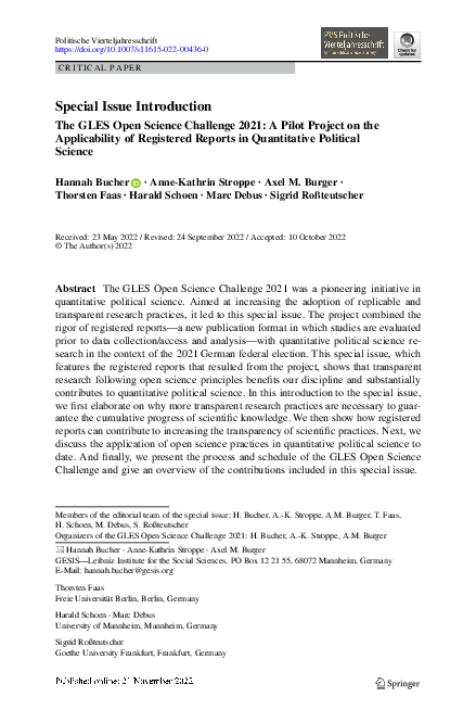 (PDF) Special Issue Introduction