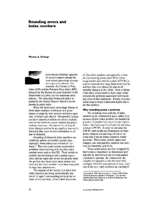 (PDF) Rounding errors and index numbers