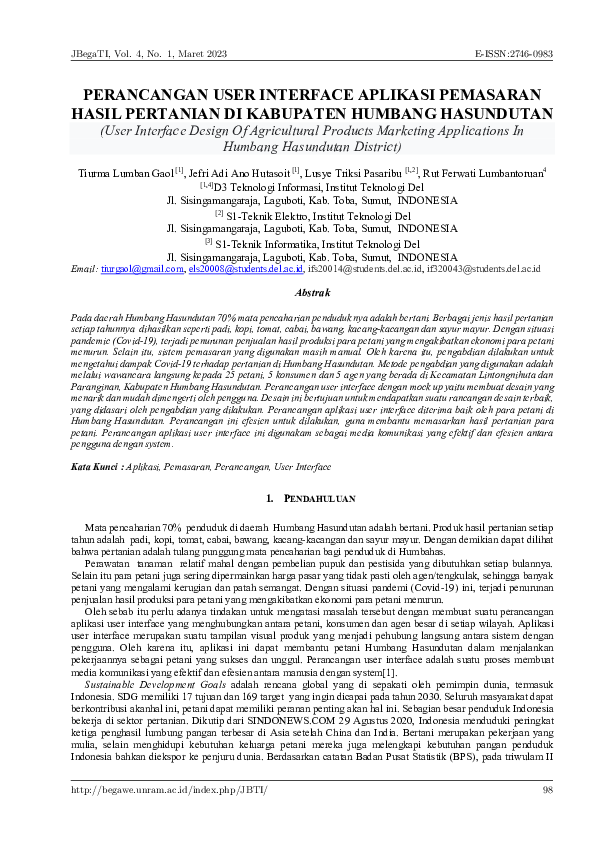 (PDF) Perancangan User Interface Aplikasi Pemasaran Hasil Pertanian di ...