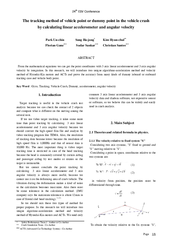 Pdf The Tracking Method Of Vehicle Point Or Dummy Point In The