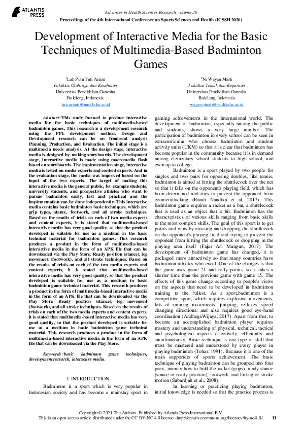 (PDF) Development of Interactive Media for the Basic Techniques of ...