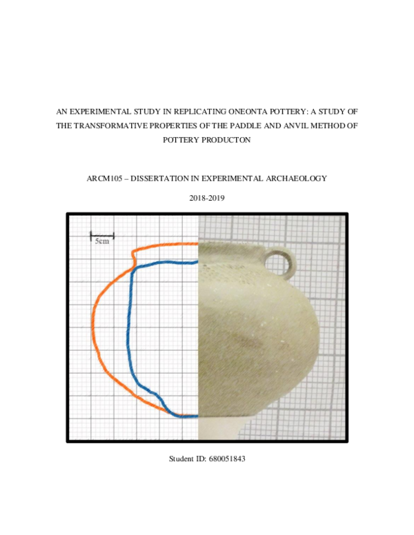(PDF) An Experimental Study in Replicating Oneonta Pottery: A Study of ...