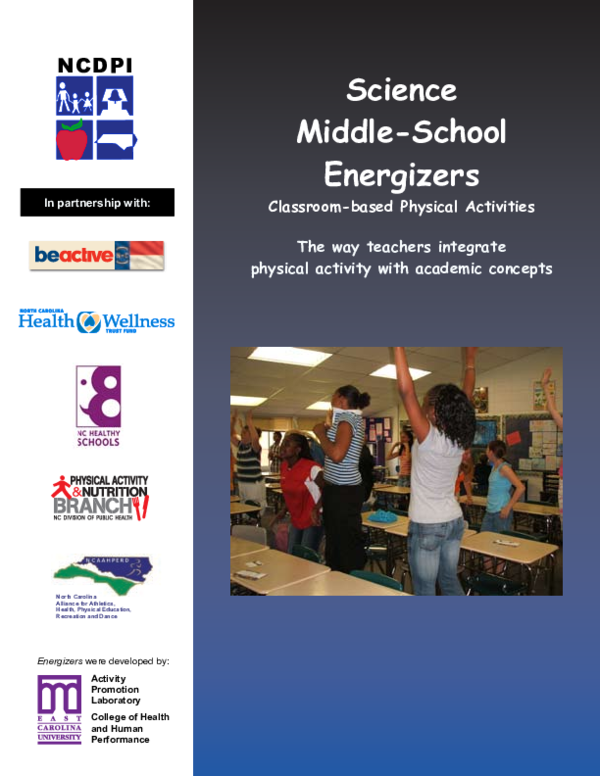 (PDF) Science Middle-School Energizers Classroom-based Physical ...