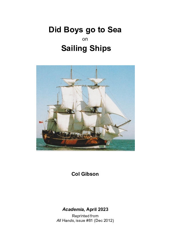 (PDF) Did boys go to Sea