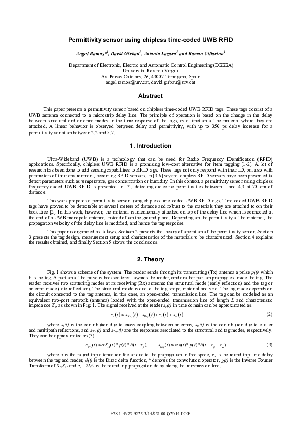 Pdf Permittivity Sensor Using Chipless Time Coded Uwb Rfid Angel Ramos V