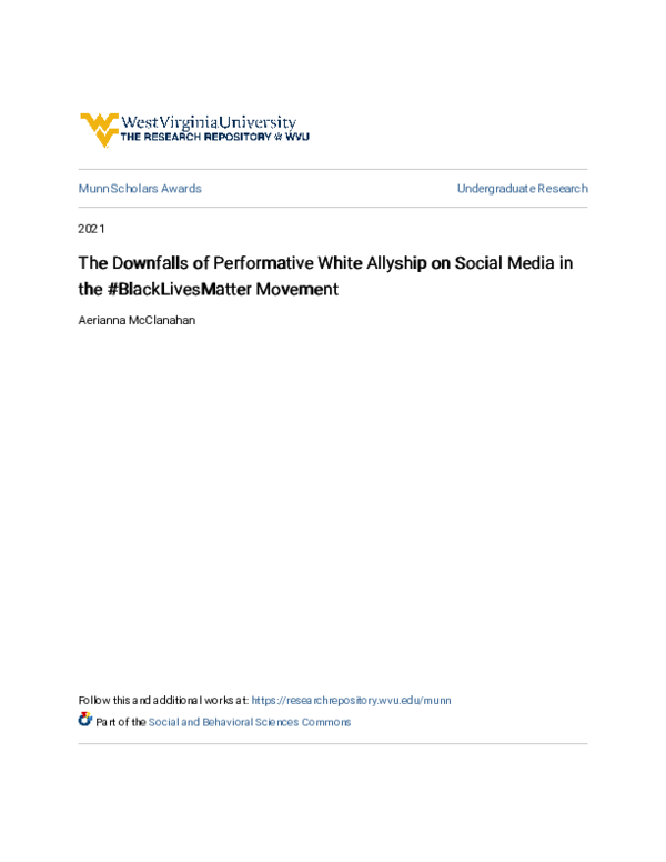 (PDF) The Downfalls of Performative White Allyship on Social Media in ...