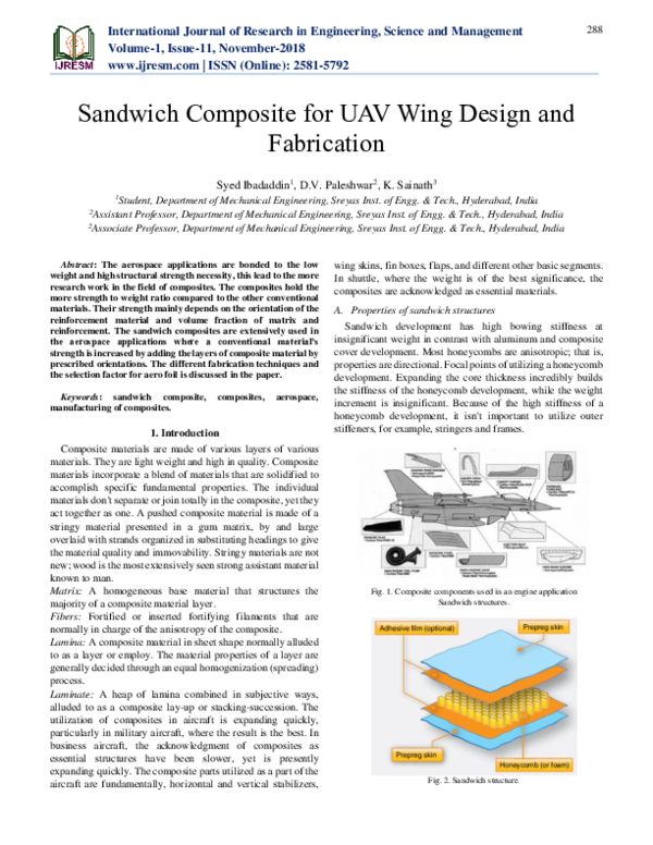 (PDF) Sandwich Composite for UAV Wing Design and Fabrication