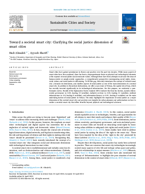 (PDF) Toward a societal smart city: Clarifying the social justice ...