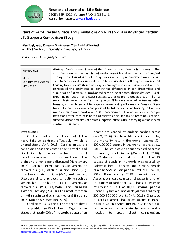 (PDF) Effect of Self-Directed Videos and Simulations on Nurse Skills in ...