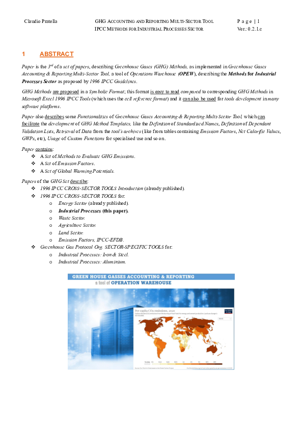 (PDF) OPEW V.3.0 GHG Accounting and Reporting Multi Scope & Sector Tool ...