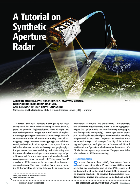 (PDF) A tutorial on synthetic aperture radar