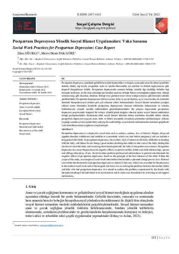 (PDF) Social Work Practices for Postpartum Depression: Case Report ...