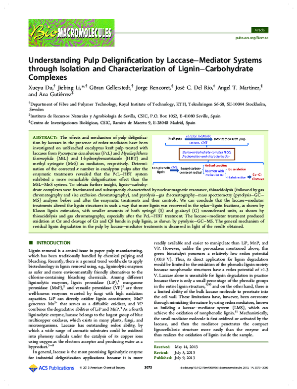(PDF) Understanding Pulp Delignification by Laccase–Mediator Systems ...