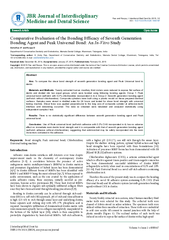 (PDF) Comparative evaluation of the bonding efficacy of sixth and ...