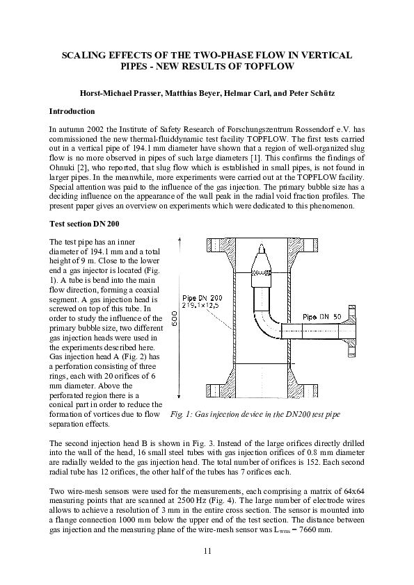 (PDF) Scaling Effects of the Two-Phase Flow in Vertical Pipes - New ...