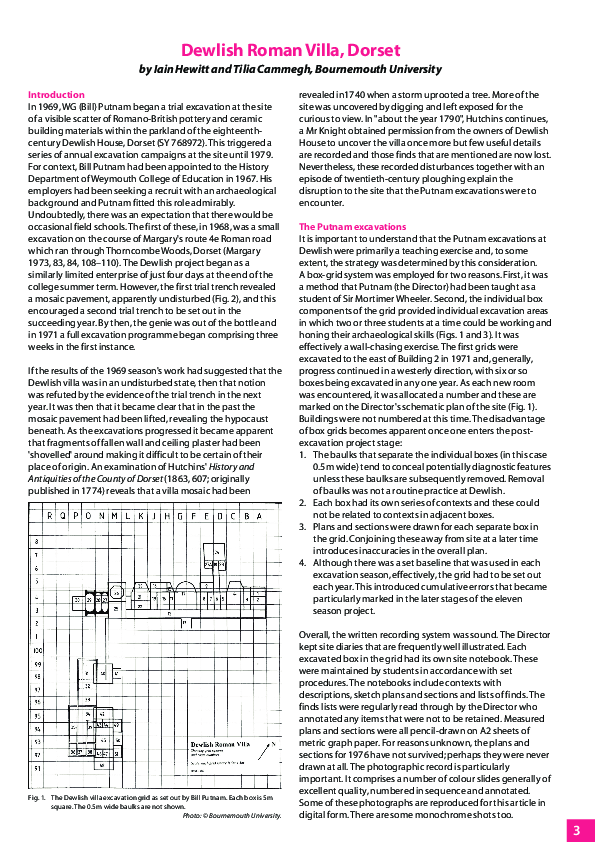 (PDF) Dewlish Roman Villa, Dorset