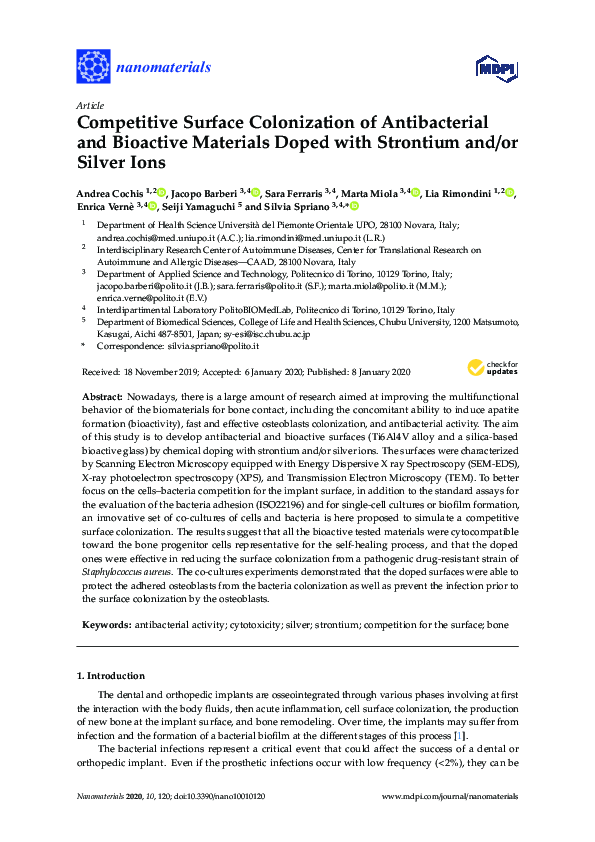 (PDF) Competitive Surface Colonization of Antibacterial and Bioactive ...