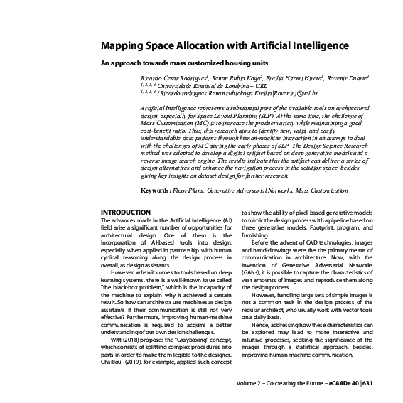 (PDF) Mapping Space Allocation with Artificial Intelligence - An approach towards mass ...