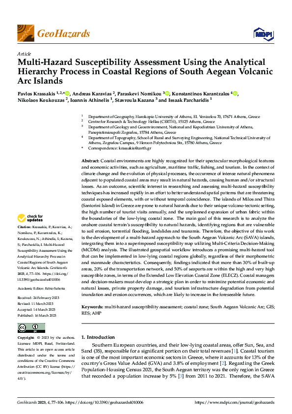 (PDF) Multi-Hazard Susceptibility Assessment Using the Analytical Hierarchy Process in Coastal ...