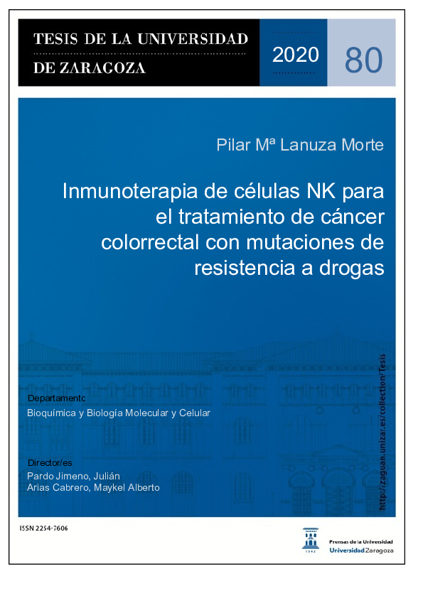 (PDF) Inmunoterapia de células NK para el tratamiento de cáncer colorrectal con mutaciones de ...