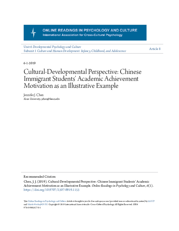 (PDF) Chinese students' motivation and achievement