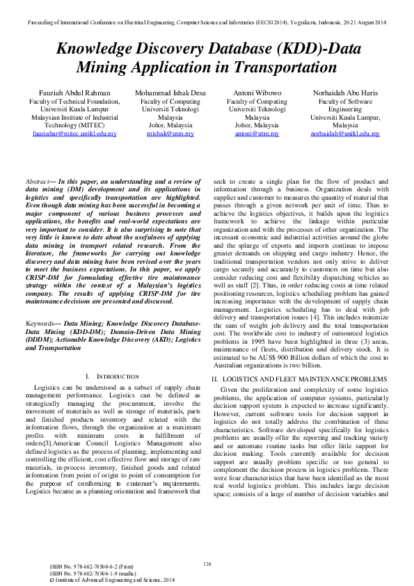 (PDF) Knowledge Discovery Database (KDD)-Data Mining Application in ...