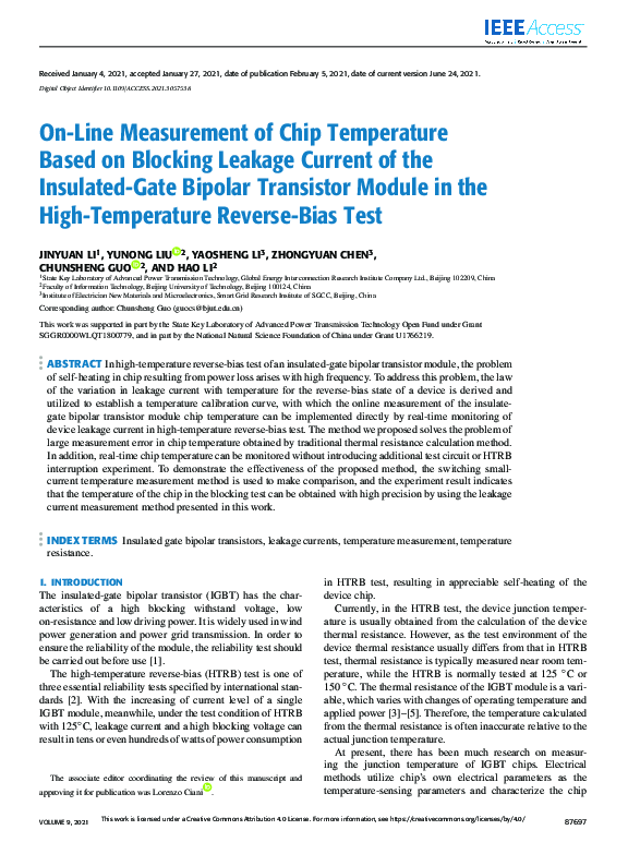 (PDF) On-Line Measurement of Chip Temperature Based on Blocking Leakage ...