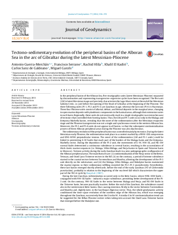 (PDF) Tectono-sedimentary evolution of the peripheral basins of the ...