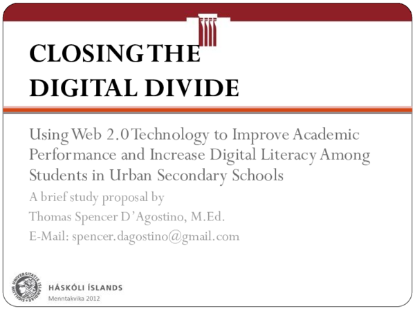 (PDF) Closing the Digital Divide: Using Web 2.0 Technology to Improve ...