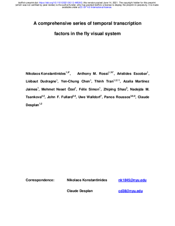(PDF) A comprehensive series of temporal transcription factors in the ...