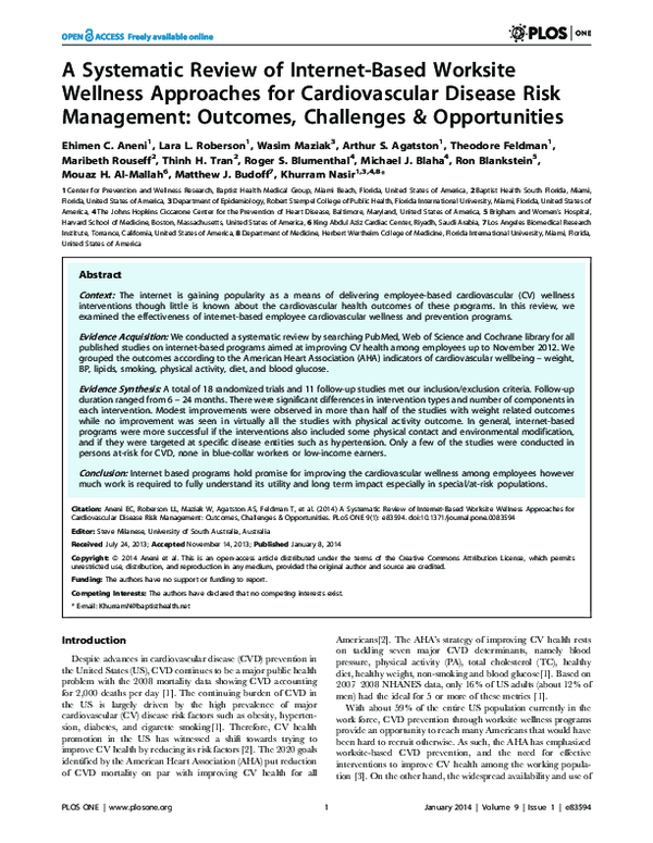 (PDF) A Systematic Review of Internet-Based Worksite Wellness ...
