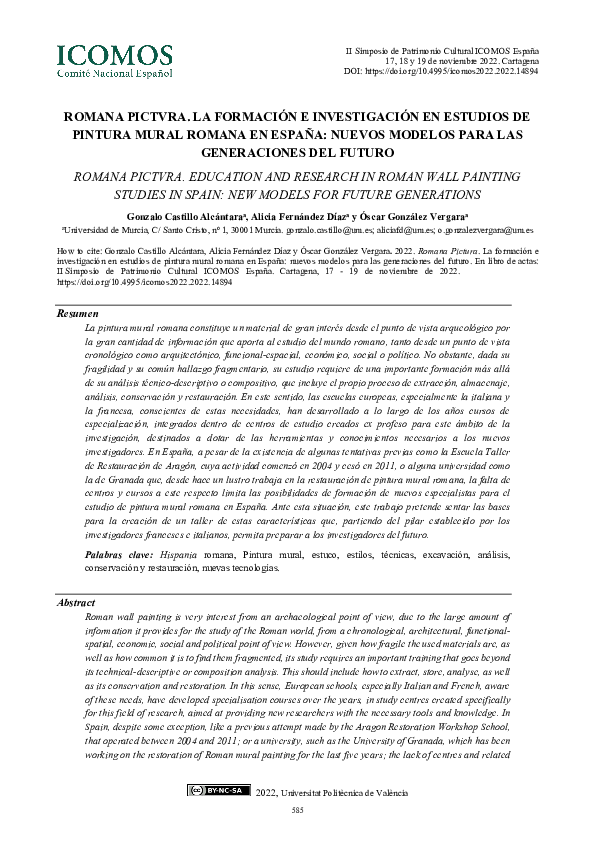 (PDF) Romana Pictvra. La formación e investigación en estudios de ...