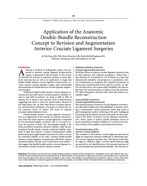 (PDF) Application of the Anatomic Double-Bundle Reconstruction Concept ...