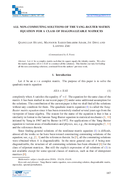 (PDF) All non-commuting solutions of the Yang-Baxter matrix equation for a class of ...