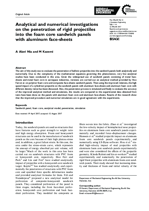 (PDF) Analytical and numerical investigations on the penetration of ...