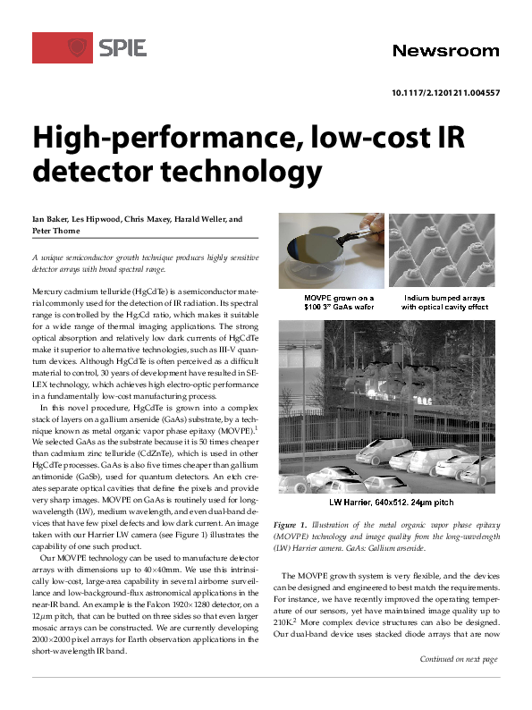 (PDF) High-performance, low-cost IR detector technology